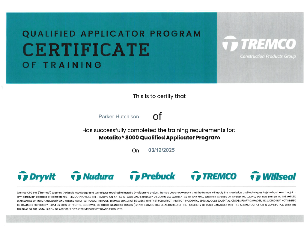 Certificates | Oaks Brothers Inc